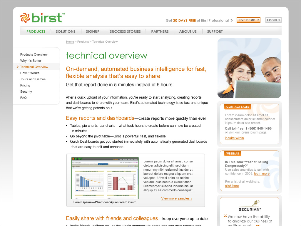 Birst.com Website - Exkclamation